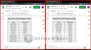 How to Split View in Google Sheets (2 Easy Ways) - OfficeWheel