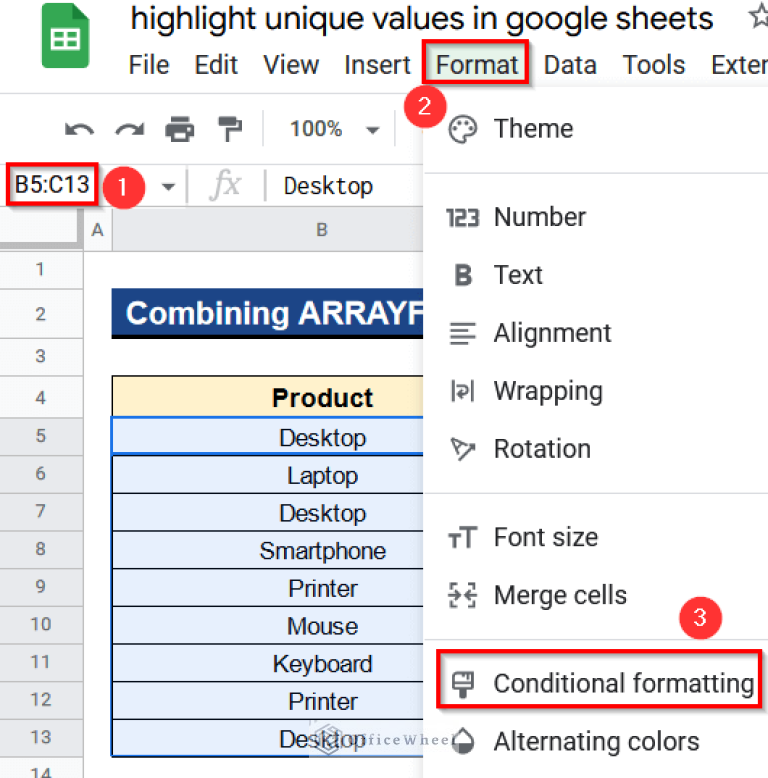 How to Highlight Unique Values in Google Sheets (9 Useful Ways)