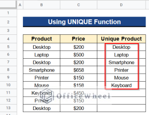 How to Highlight Unique Values in Google Sheets (9 Useful Ways)