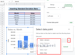 How to Add Different Standard Deviation Bars in Google Sheets