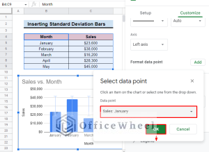 How to Add Different Standard Deviation Bars in Google Sheets