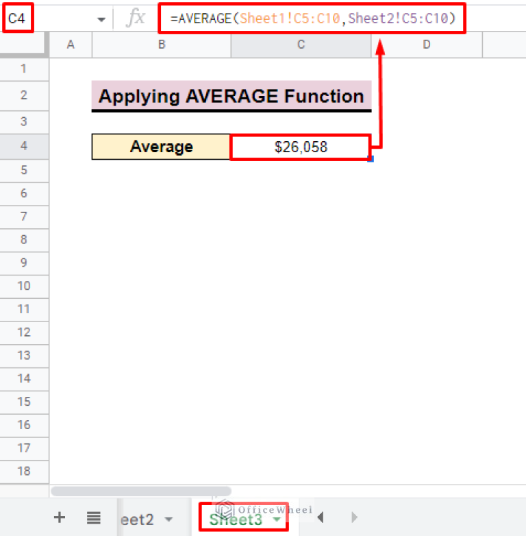 How To Average Cells From Different Sheets In Google Sheets