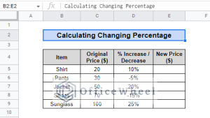 How to Calculate Percentage Change in Google Sheets (4 Ways)