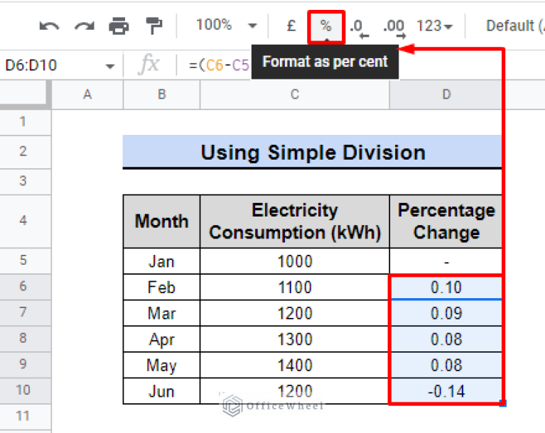 How To Calculate Percentage Change In Google Sheets 4 Ways 