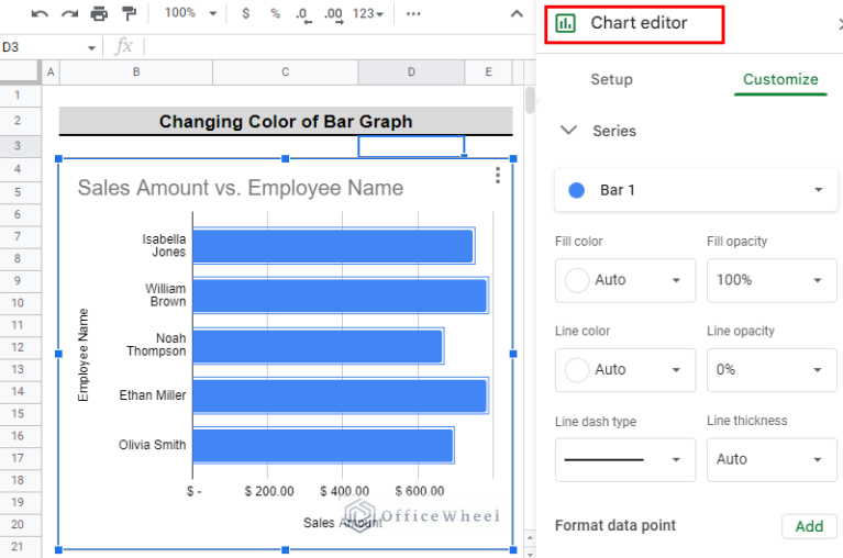 How to Change Color of Bar Graph in Google Sheets (Easy Steps)