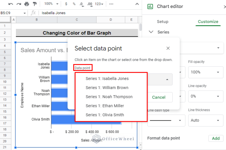 How to Change Color of Bar Graph in Google Sheets (Easy Steps)
