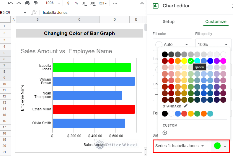 How To Change Color Of Bar Graph In Google Sheets Easy Steps 