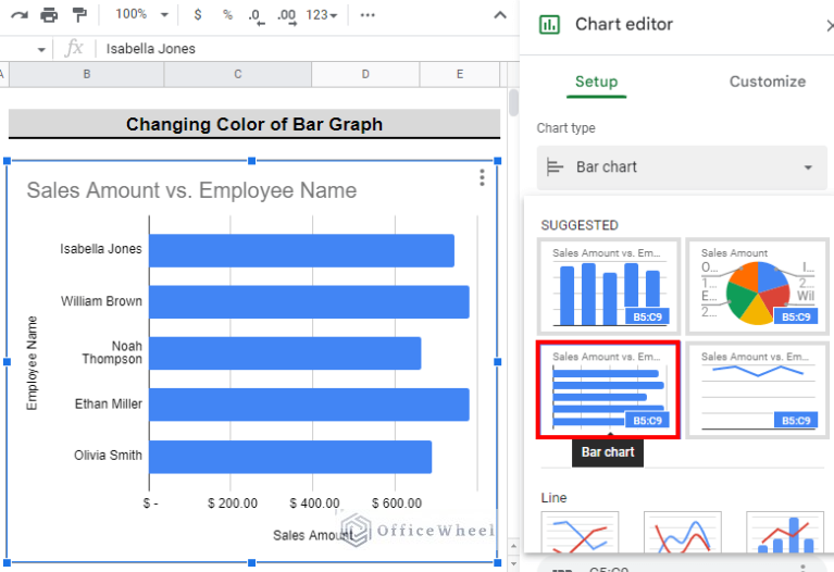 How to Change Color of Bar Graph in Google Sheets (Easy Steps)