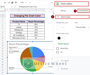 How to Change Pie Chart Colors in Google Sheets - OfficeWheel
