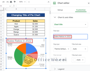 How to Change Title of Pie Chart on Google Sheets - OfficeWheel