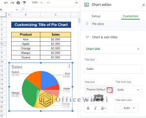 How to Change Title of Pie Chart on Google Sheets - OfficeWheel