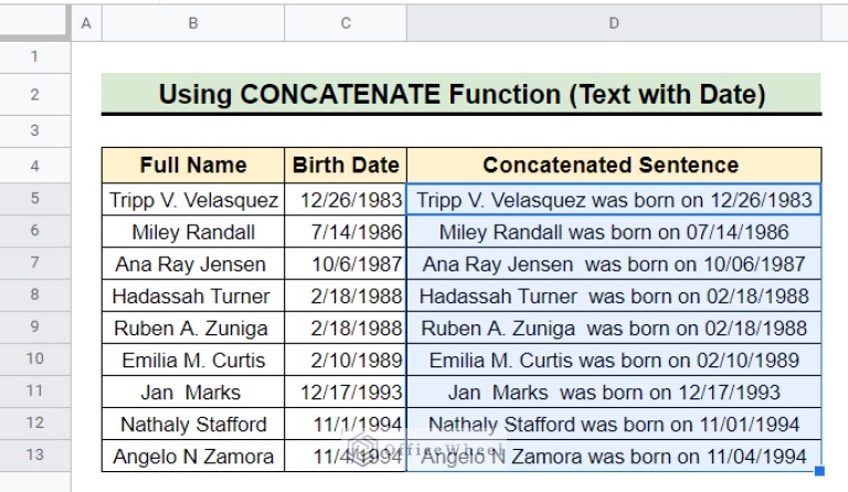 How to Concatenate in Google Sheets (6 Suitable Ways)