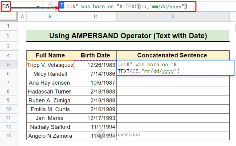 How to Concatenate in Google Sheets (6 Suitable Ways)