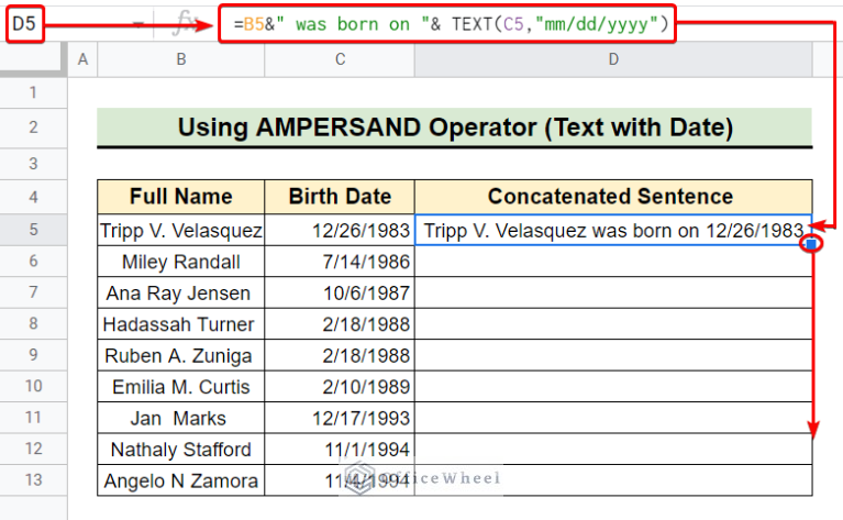 How to Concatenate in Google Sheets (6 Suitable Ways)