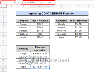 How to Concatenate Two Columns in Google Sheets - OfficeWheel