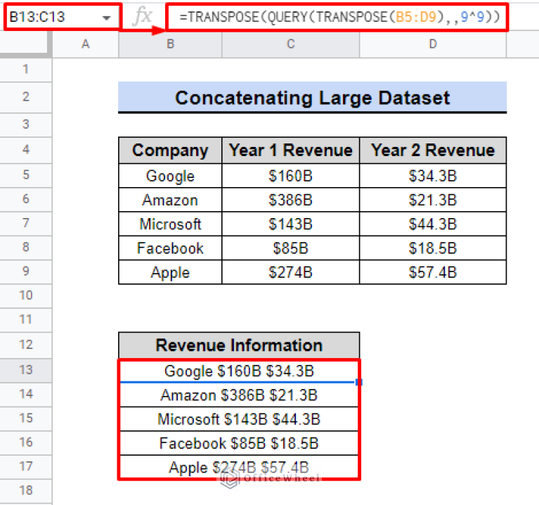 How To Concatenate Two Columns In Google Sheets OfficeWheel