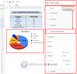 How to Edit a Pie Chart in Google Sheets (5 Core Features)