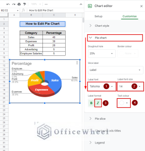 How to Edit a Pie Chart in Google Sheets (5 Core Features)