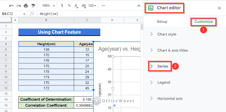How to Find Correlation Coefficient in Google Sheets - OfficeWheel