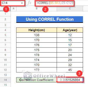 How to Find Correlation Coefficient in Google Sheets - OfficeWheel