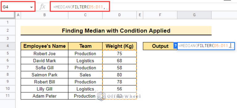 How to Find Median in Google Sheets (2 Easy Ways) - OfficeWheel
