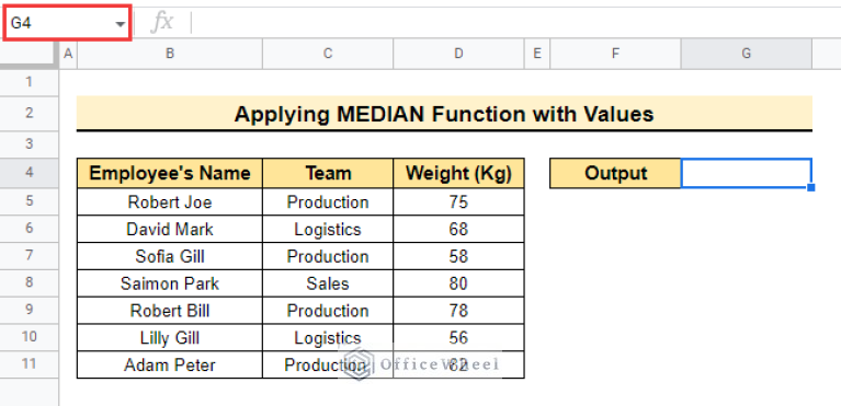 How to Find Median in Google Sheets (2 Easy Ways) - OfficeWheel