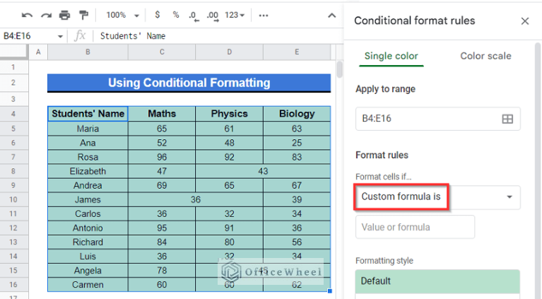 How to Find Merged Cells in Google Sheets (3 Ways) - OfficeWheel