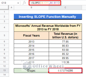 How to Find Slope of Graph in Google Sheets (With Easy Steps)
