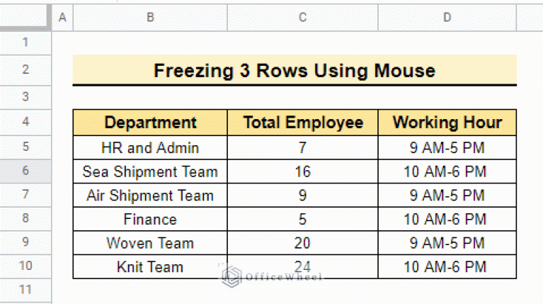 How to Freeze 3 Rows in Google Sheets (2 Quick Ways)