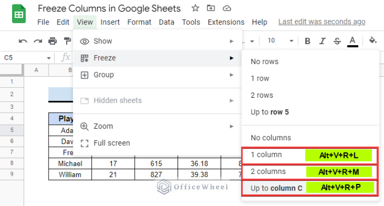 How to Freeze Specific Columns in Google Sheets (3 Quick Ways) How to Freeze Specific Columns in Google Sheets (3 Quick Ways)