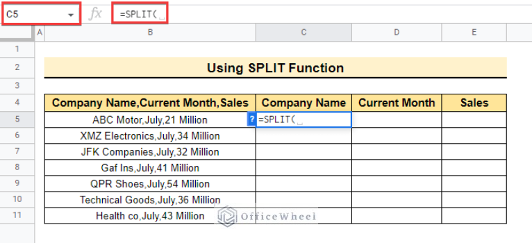 How to Get Opposite of Concatenate in Google Sheets (2 Ways)