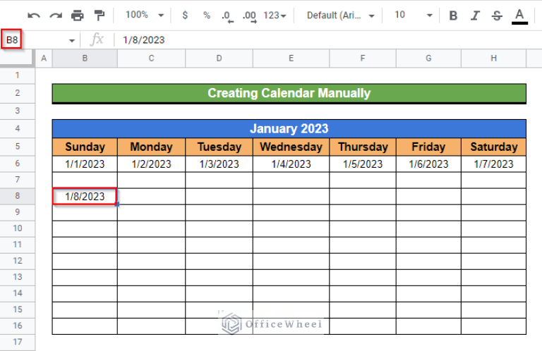 How to Insert a Calendar in Google Sheets (2 Effective Ways)