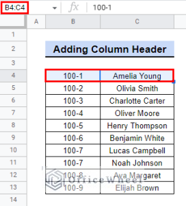 How to Insert a Header in Google Sheets (2 Simple Scenarios)