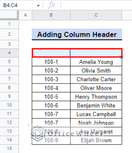 How to Insert a Header in Google Sheets (2 Simple Scenarios)