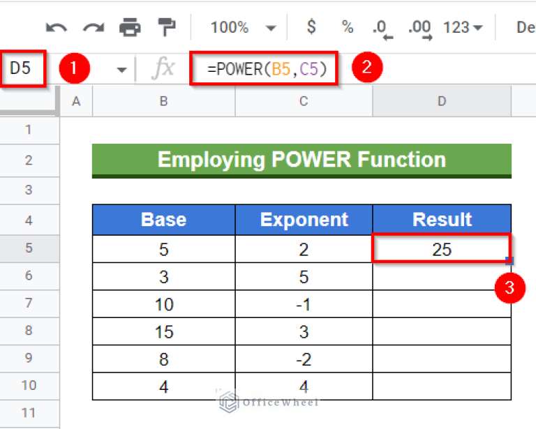 How to Insert an Exponent in Google Sheets (3 Easy Ways)