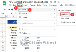 How to Insert Gridlines in Google Sheets (4 Suitable Methods)