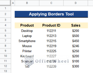 How to Insert Gridlines in Google Sheets (4 Suitable Methods)