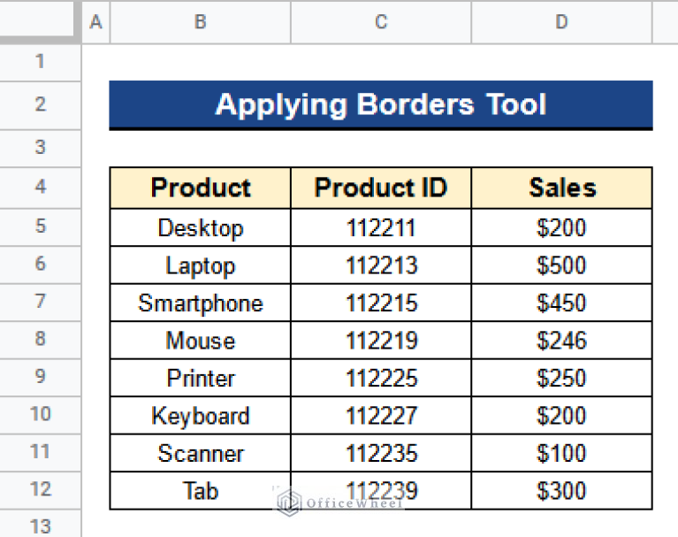 How to Insert Gridlines in Google Sheets (4 Suitable Methods)