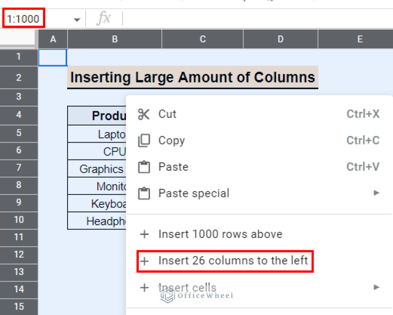 How To Insert Multiple Columns In Google Sheets 2 Quick Ways 