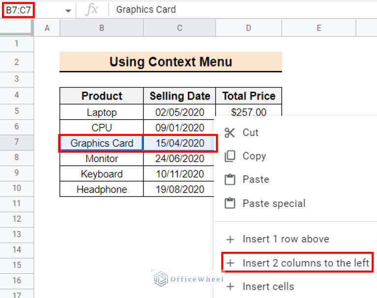 How To Insert Multiple Columns In Google Sheets 2 Quick Ways 