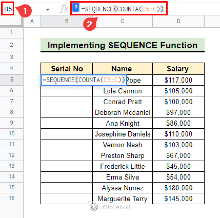 How to Insert Serial Numbers in Google Sheets (7 Easy Ways)