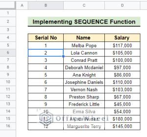 How to Insert Serial Numbers in Google Sheets (7 Easy Ways)