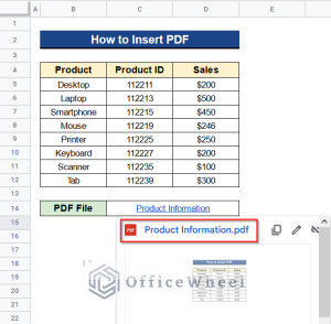 How to Insert PDF in Google Sheets (2 Suitable Methods)