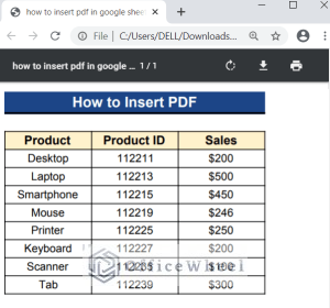 How to Insert PDF in Google Sheets (2 Suitable Methods)