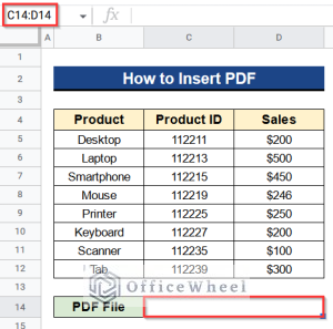 How to Insert PDF in Google Sheets (2 Suitable Methods)