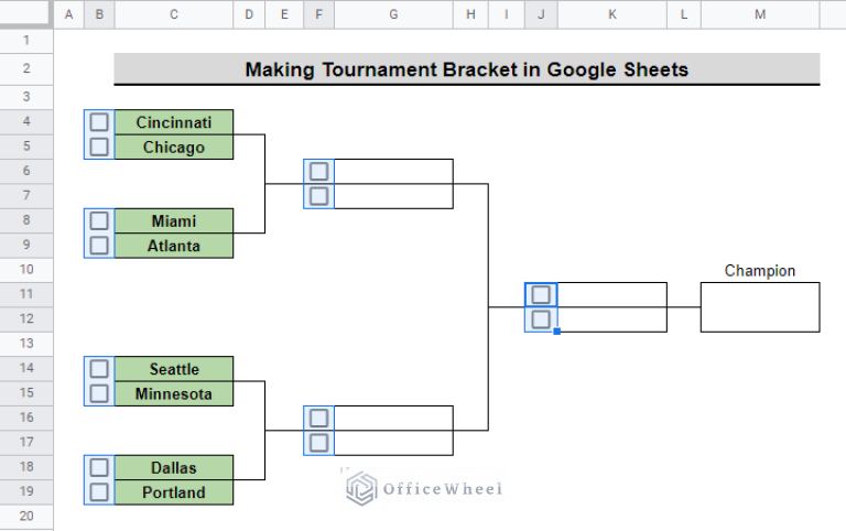 How to Make a Tournament Bracket in Google Sheets (Easy Steps)