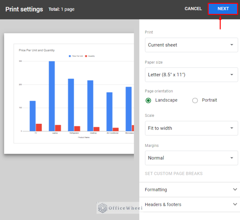 How to Print a Chart in Google Sheets (3 Simple Ways)