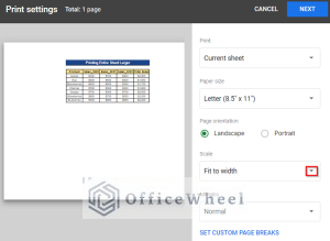 How to Print Bigger in Google Sheets (2 Simple Examples)