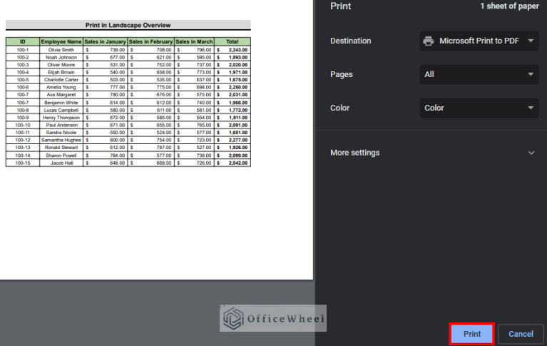 How to Print in Landscape in Google Sheets (2 Simple Ways)
