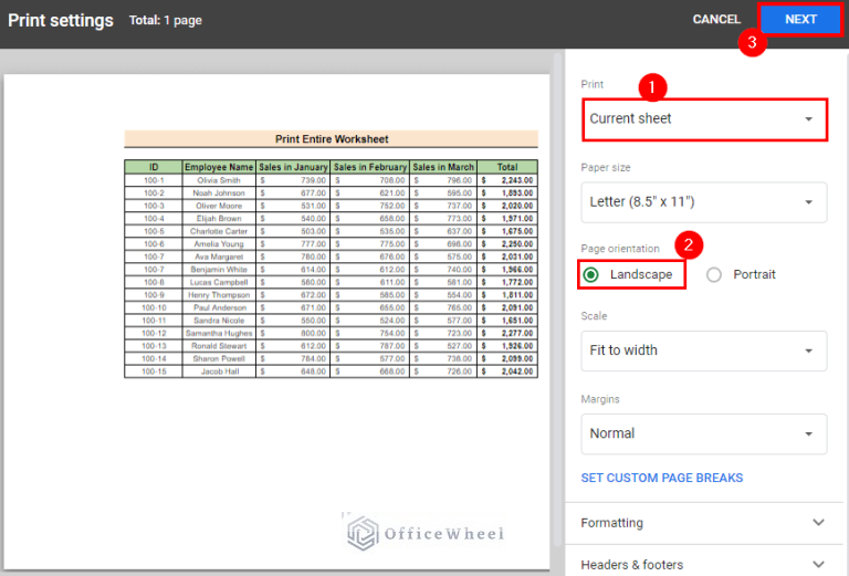 How To Print In Landscape In Google Sheets 2 Simple Ways 